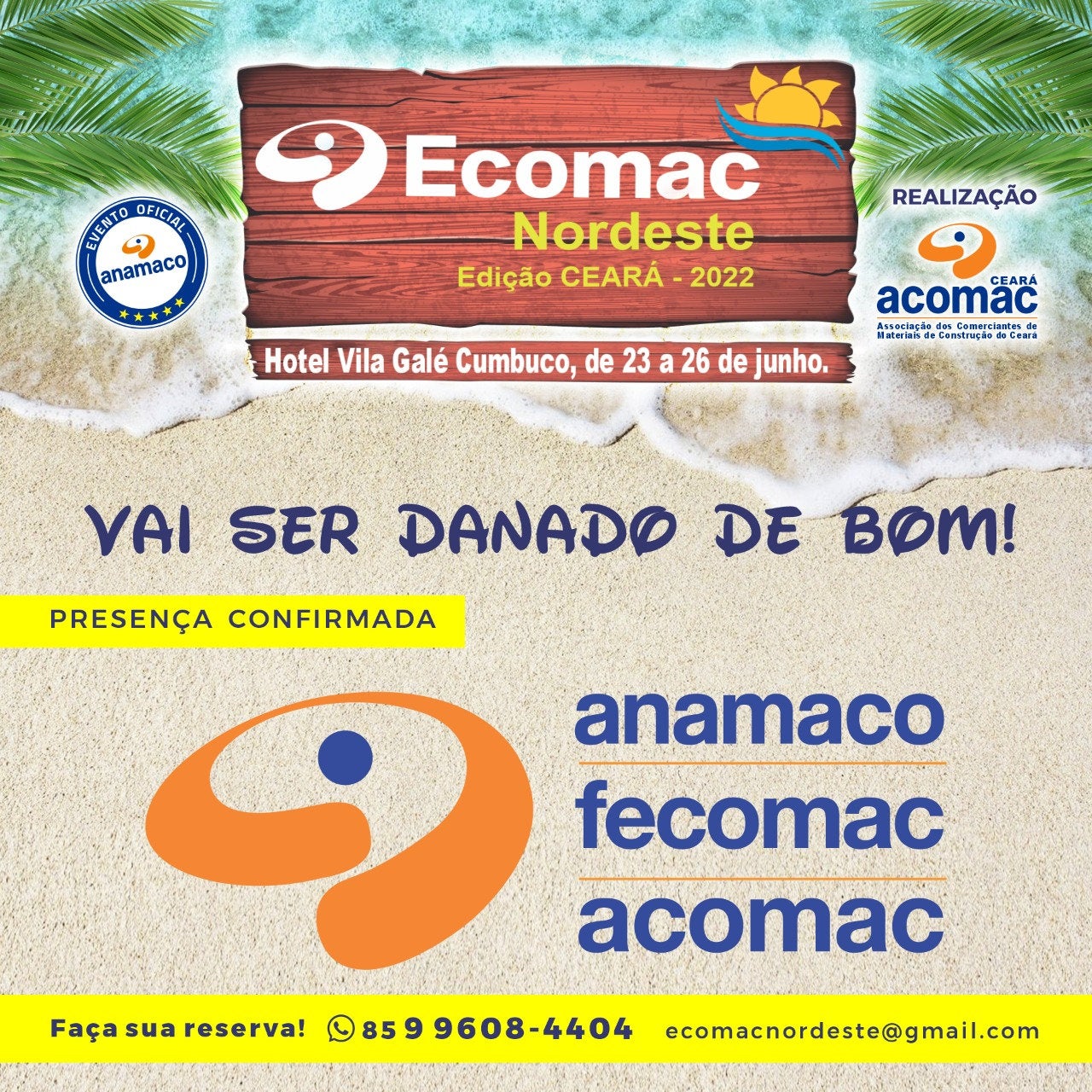 Faça a sua reserva para o Ecomac Nordeste Edição Ceará - 2022 - ANAMACO